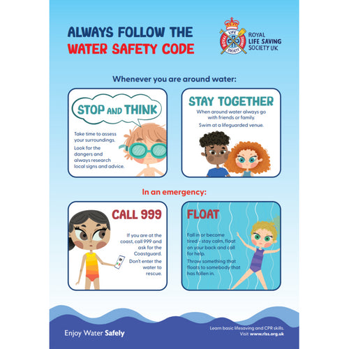 RLSS UK | Water Safety Code Leaflet | New Illustration | Pack of 100