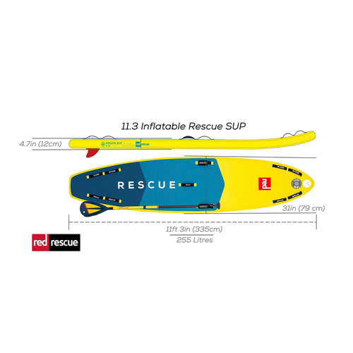 Red Rescue | Inflatable Rescue SUP | 11'3" Rescue Paddle Board