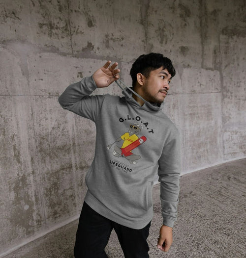 RLSS UK | G.L.O.A.T Design Men's Hoodie | 100% Organic Cotton Hooded S